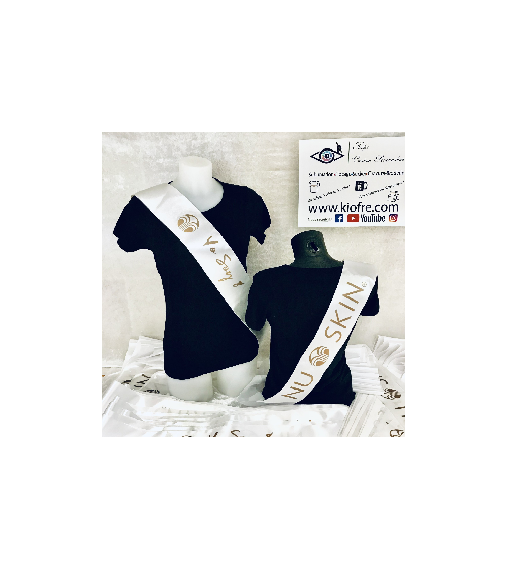 Echarpe miss ou mister personnalisée sur www.kiofre