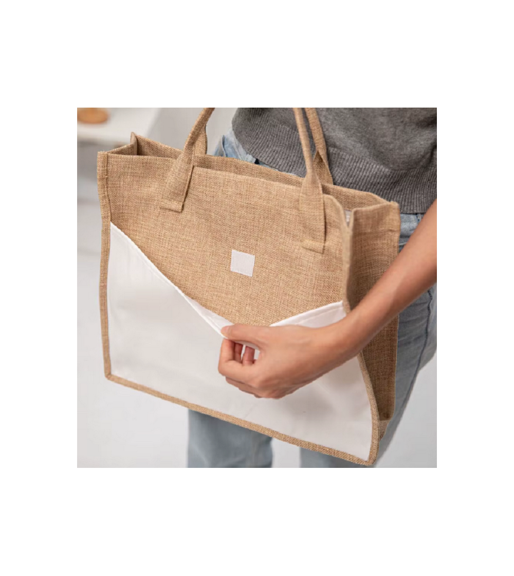 Sac Cabas Jute Polyester Sublimation – Personnalisable